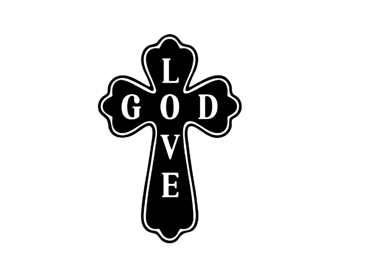 Christian Cross - Love God - Book folding pattern - Folded Book Art ...