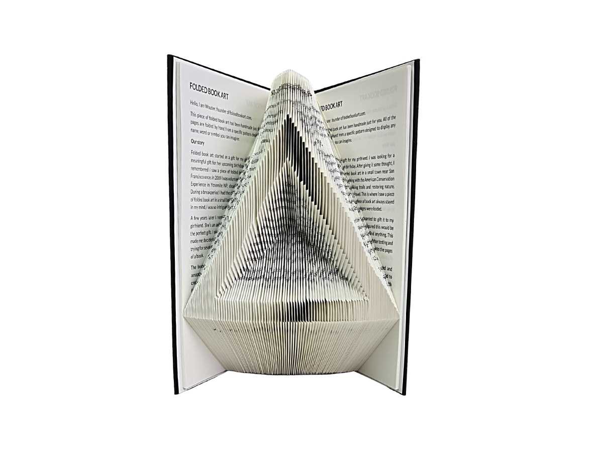 Triangle shape - Book folding pattern - Folded Book Art – FoldedBookArt