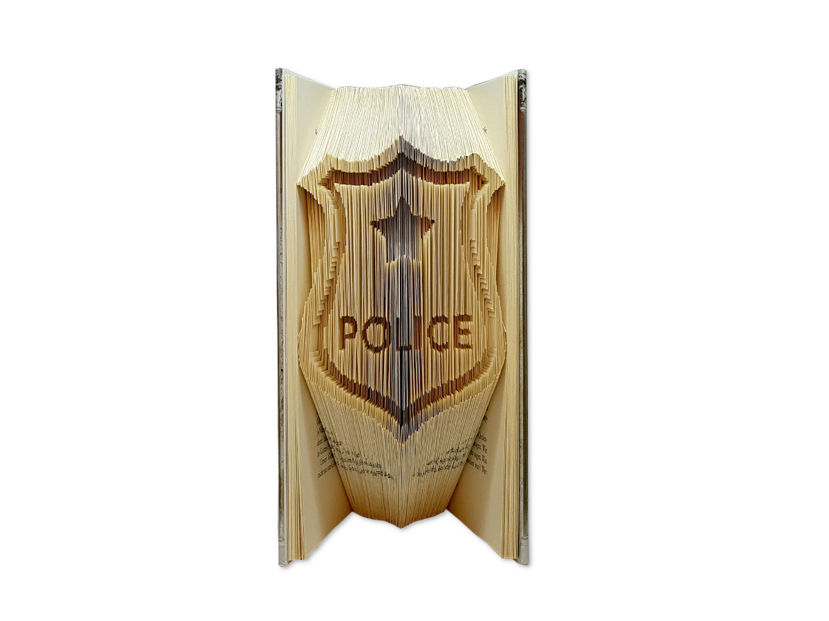 Police Badge - Book folding pattern - Folded Book Art – FoldedBookArt