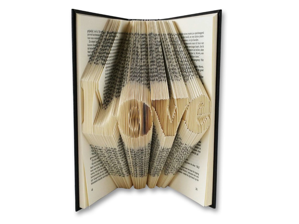 Love - Book folding pattern - Folded Book Art – FoldedBookArt